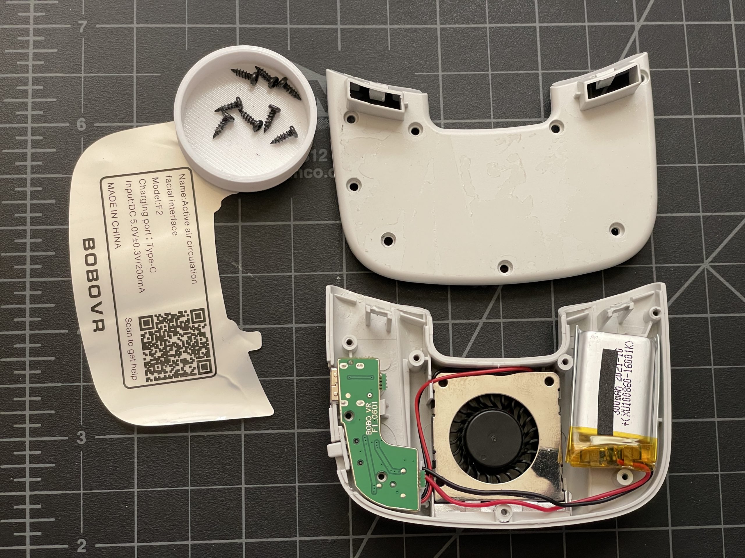 BoboVR F2 fan disassembly – Baron's Blog